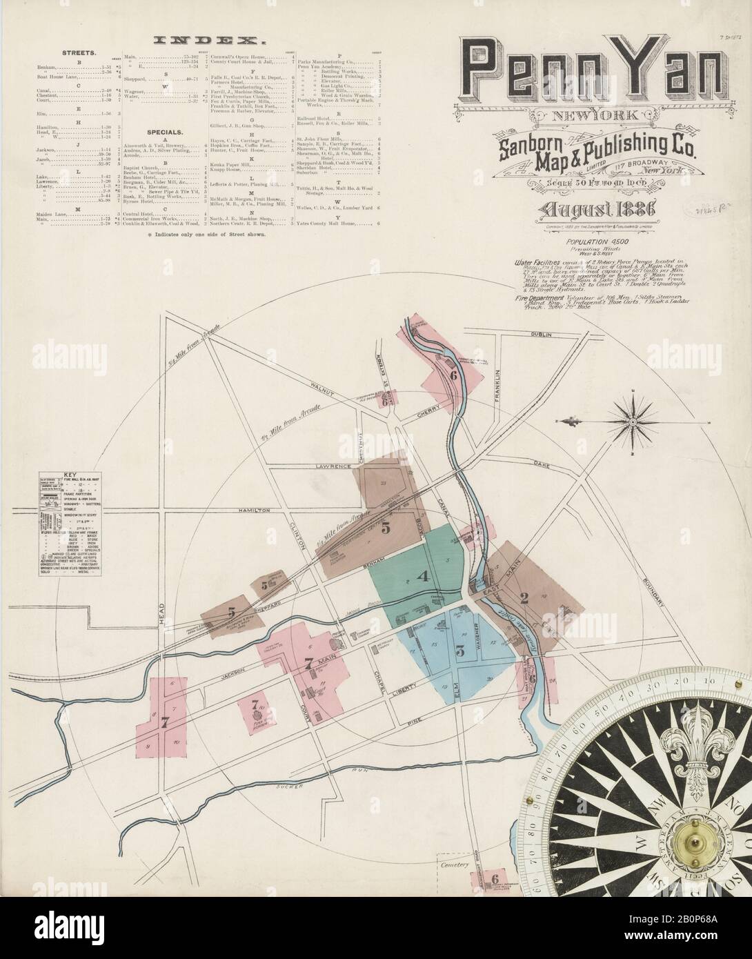 Map of penn yan new york hi-res stock photography and images - Alamy