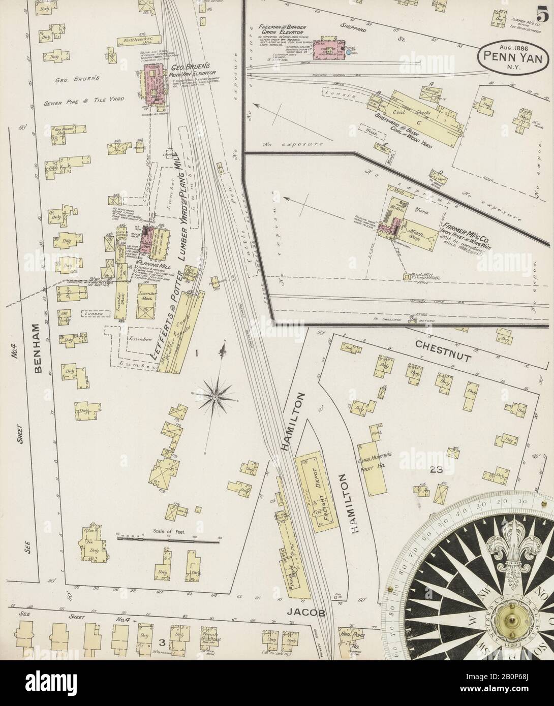 Map of penn yan new york hi-res stock photography and images - Alamy