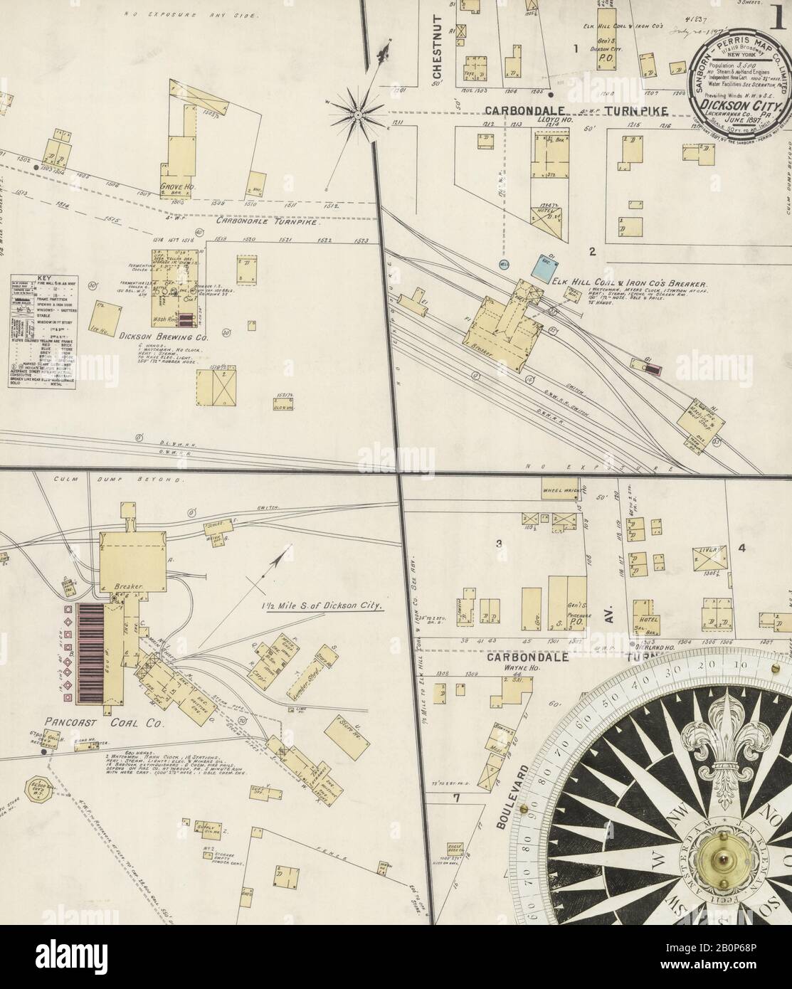 Map of dickson city hi-res stock photography and images - Alamy