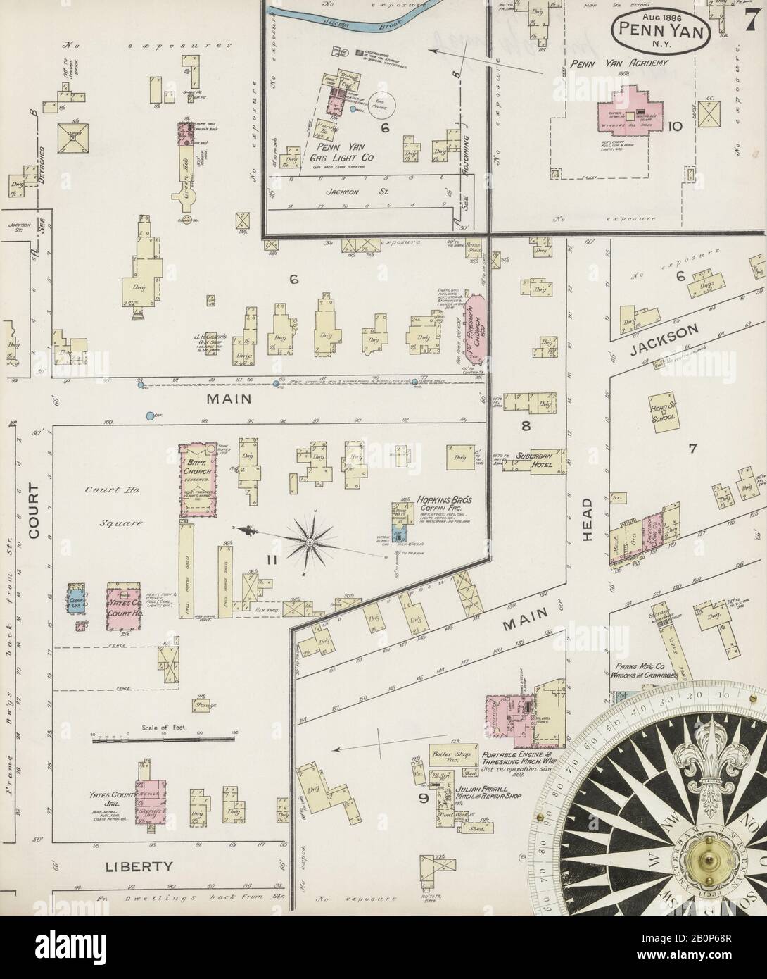 Map of penn yan new york hi-res stock photography and images - Alamy