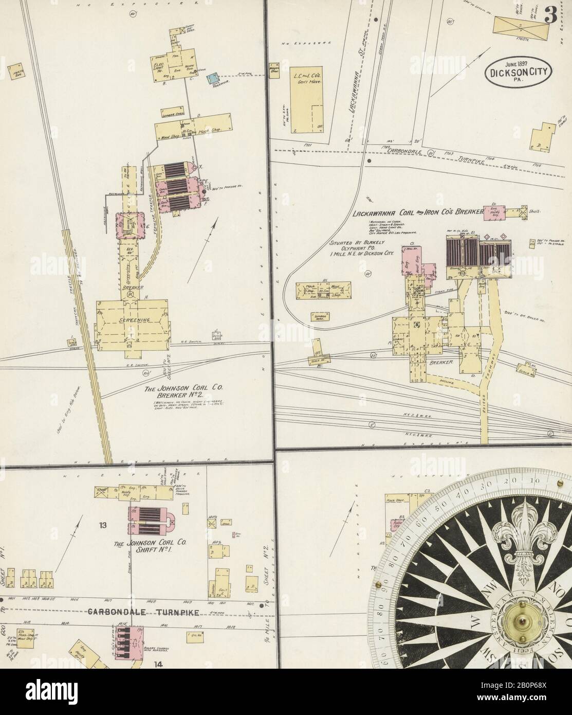 Map of dickson city hi-res stock photography and images - Alamy