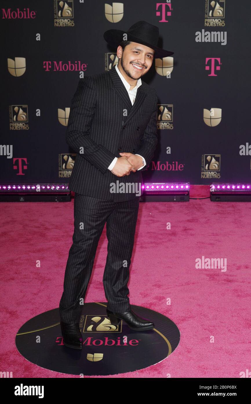 Miami, FL, USA. 20th Feb, 2020. Cristian Nodal at Univision's 32nd ...