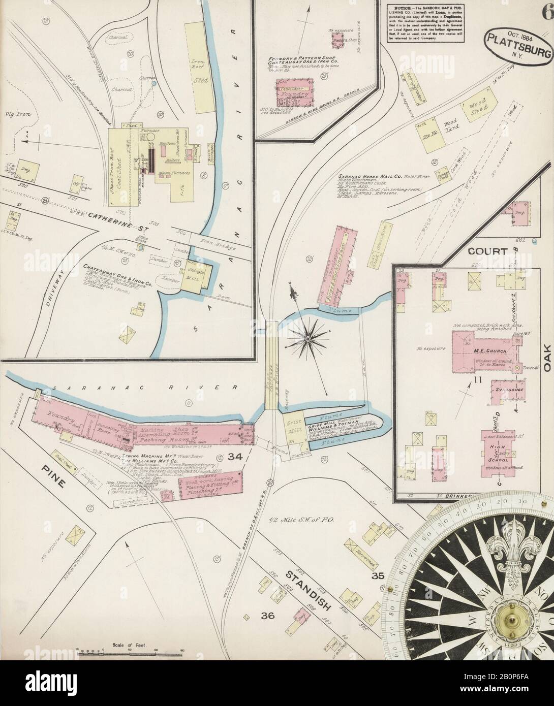 Map of plattsburg hi-res stock photography and images - Alamy
