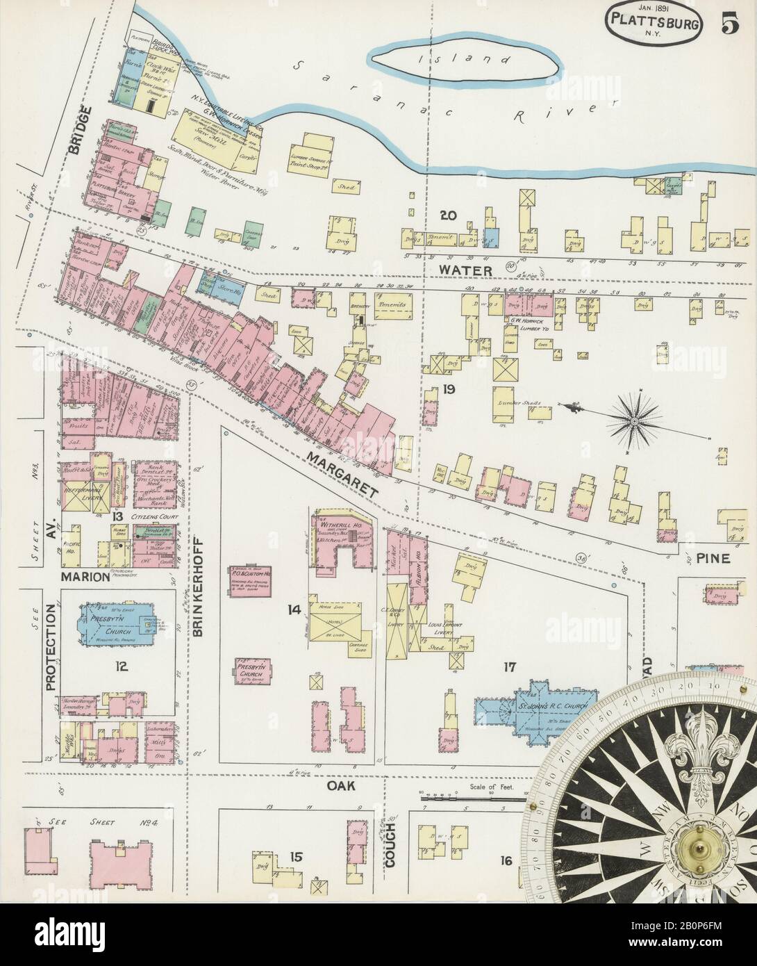 Map of plattsburg hi-res stock photography and images - Alamy