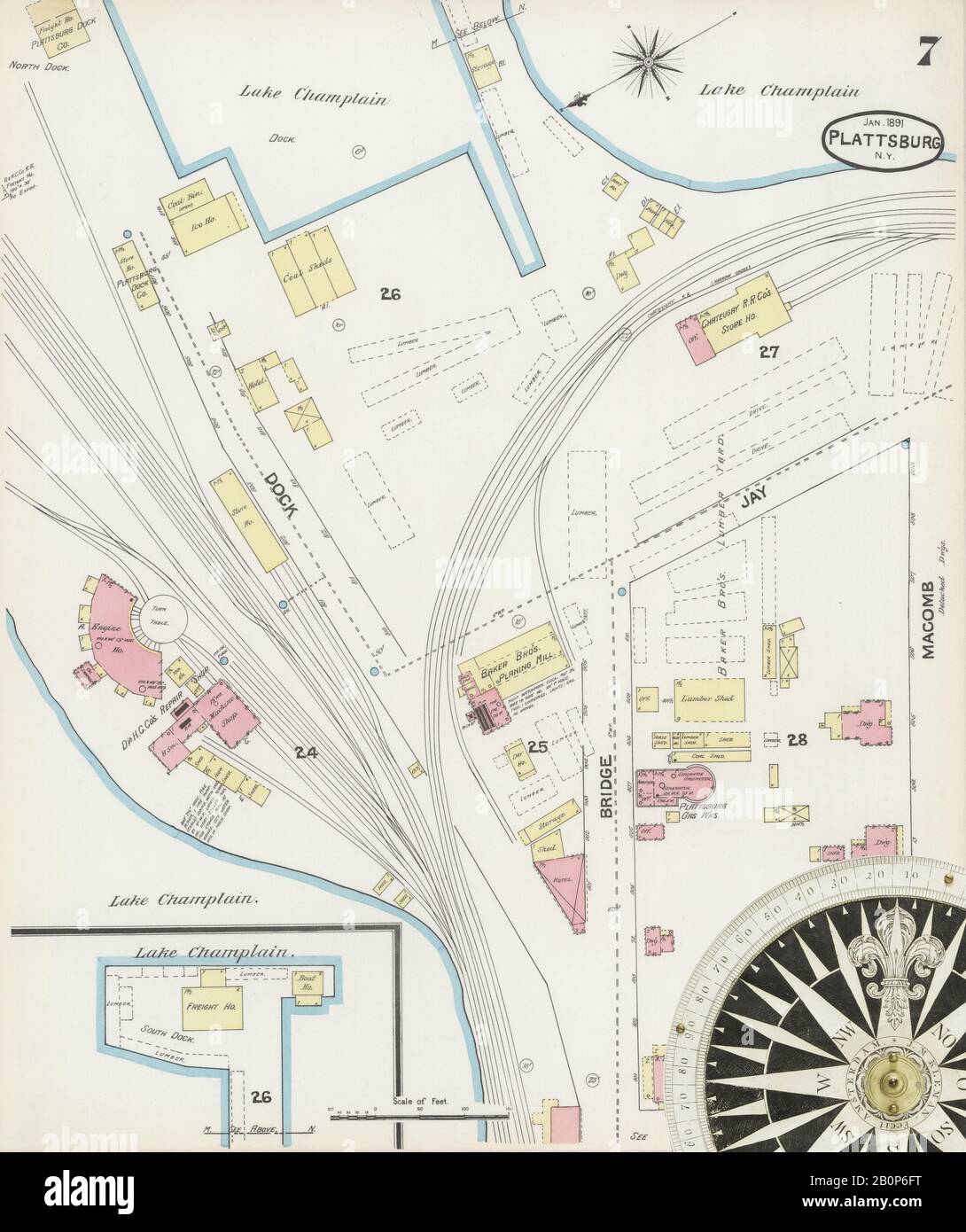 Map of plattsburg hi-res stock photography and images - Alamy