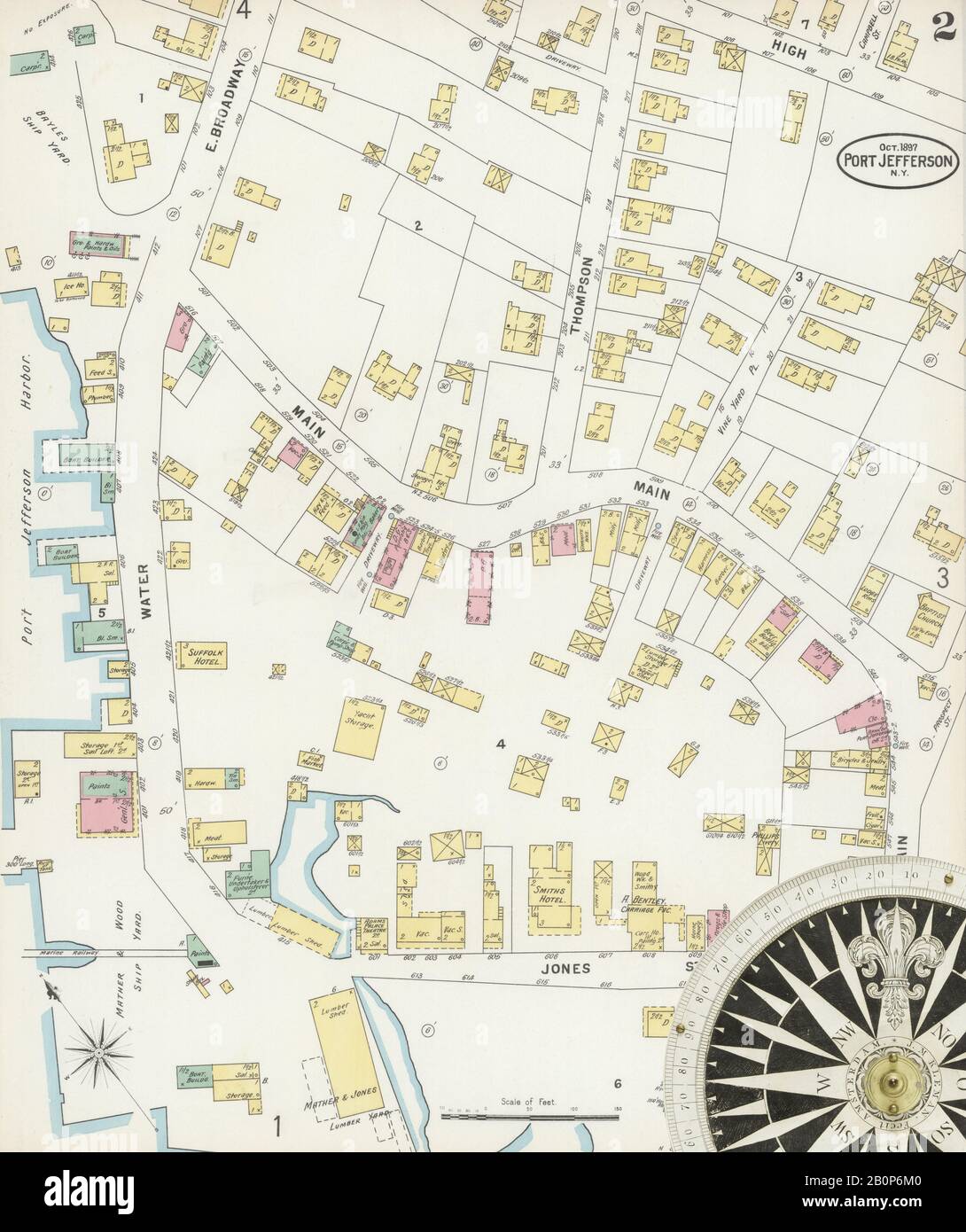 Map of port jefferson hi-res stock photography and images - Alamy