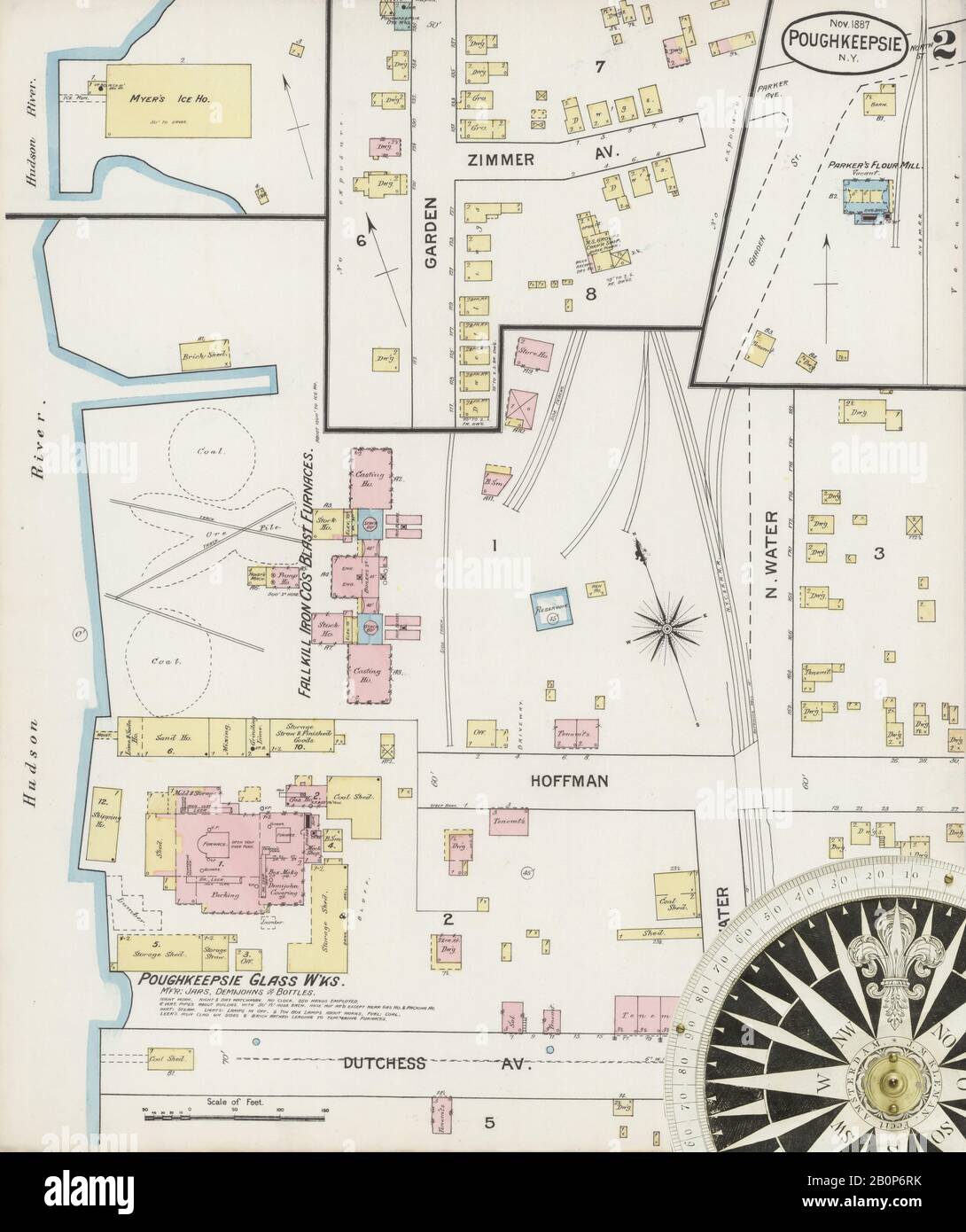 Poughkeepsie map hi-res stock photography and images - Alamy