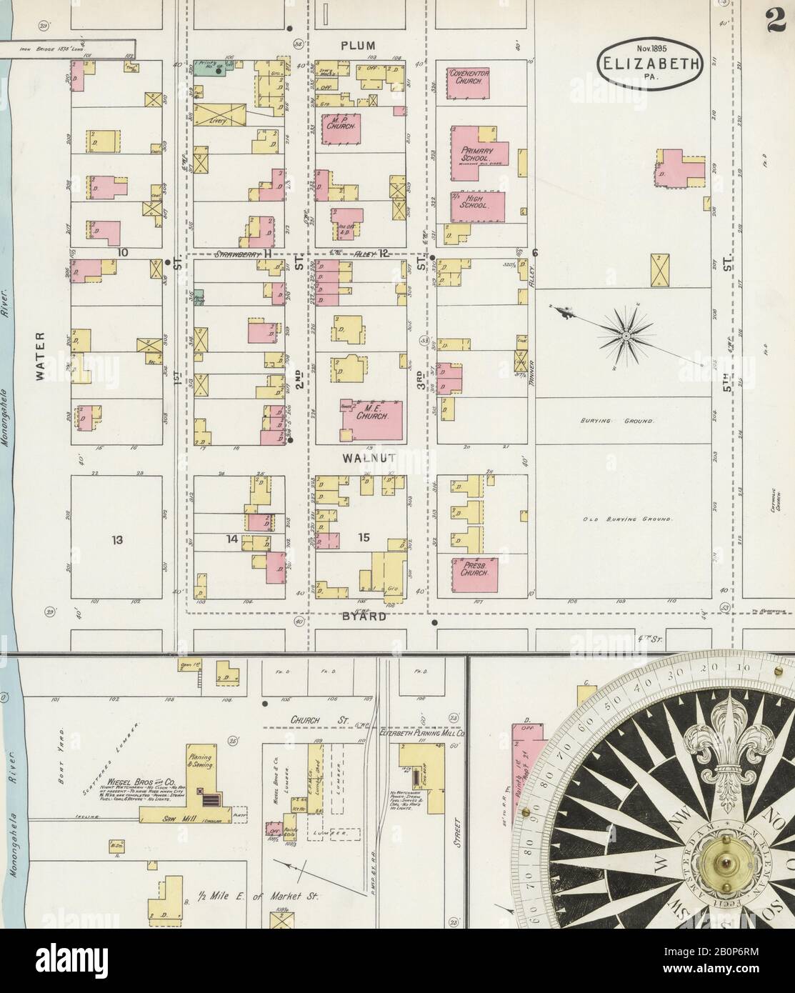 Elizabeth pennsylvania map hi-res stock photography and images - Alamy