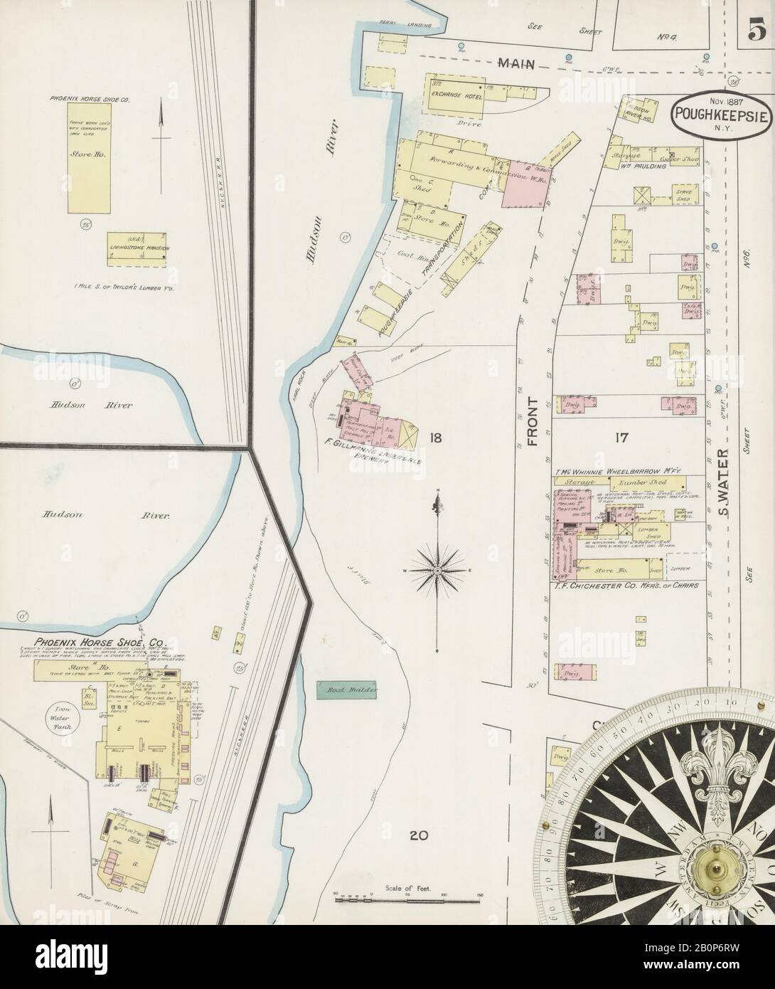 Map of poughkeepsie new york hi-res stock photography and images - Alamy