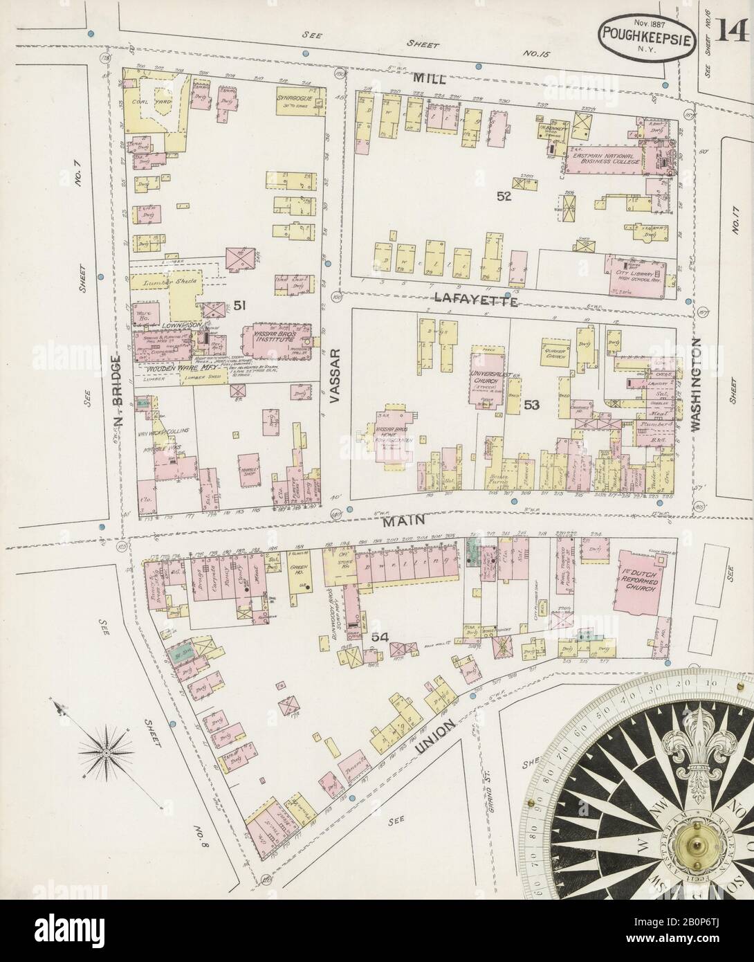 Map of poughkeepsie new york hi-res stock photography and images - Alamy