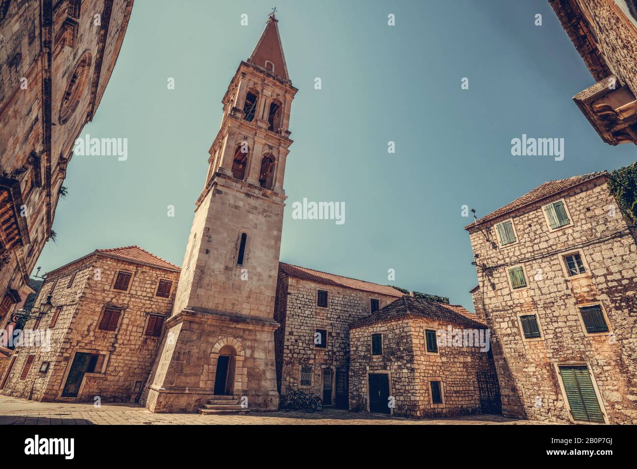 Historic town of Stari Grad on Hvar Island in Croatia, Europe. Stari ...