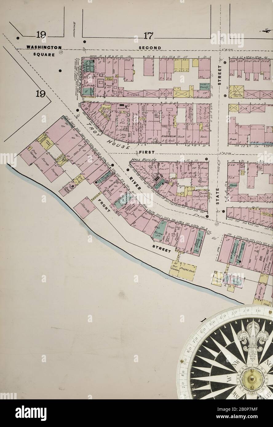 Troy new york map hi-res stock photography and images - Alamy