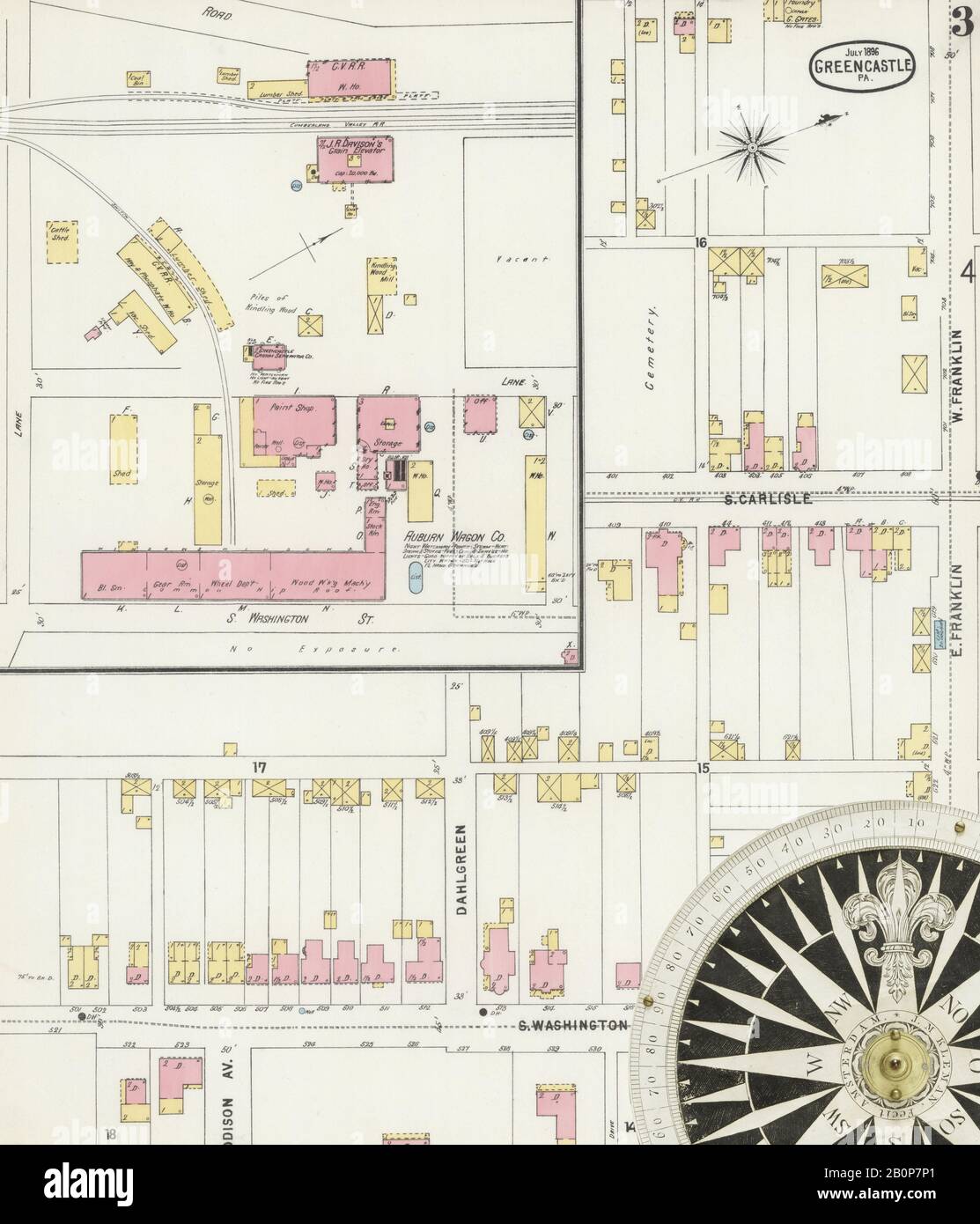 Map of greencastle hi-res stock photography and images - Alamy