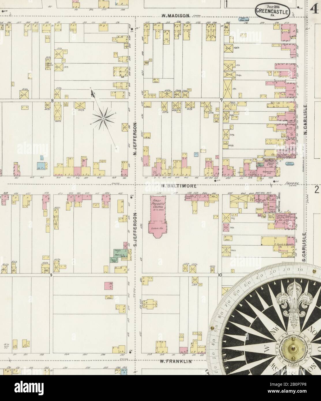 Map of greencastle hi-res stock photography and images - Alamy
