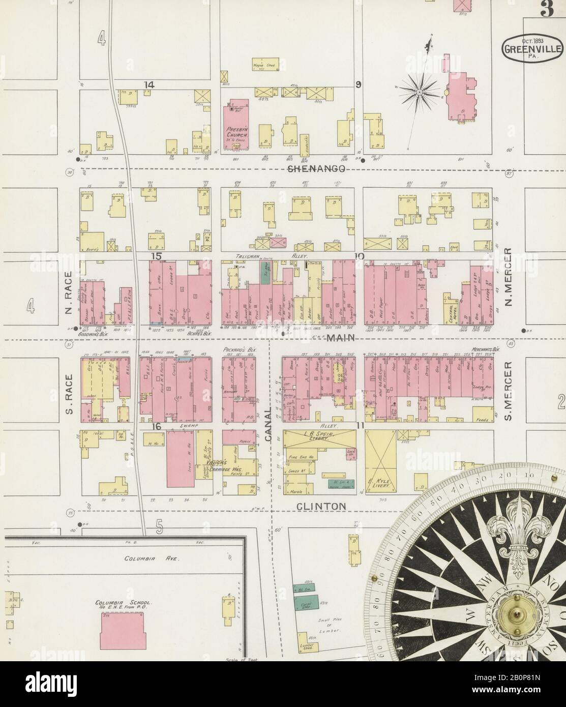 Greenville pennsylvania map hi-res stock photography and images - Alamy
