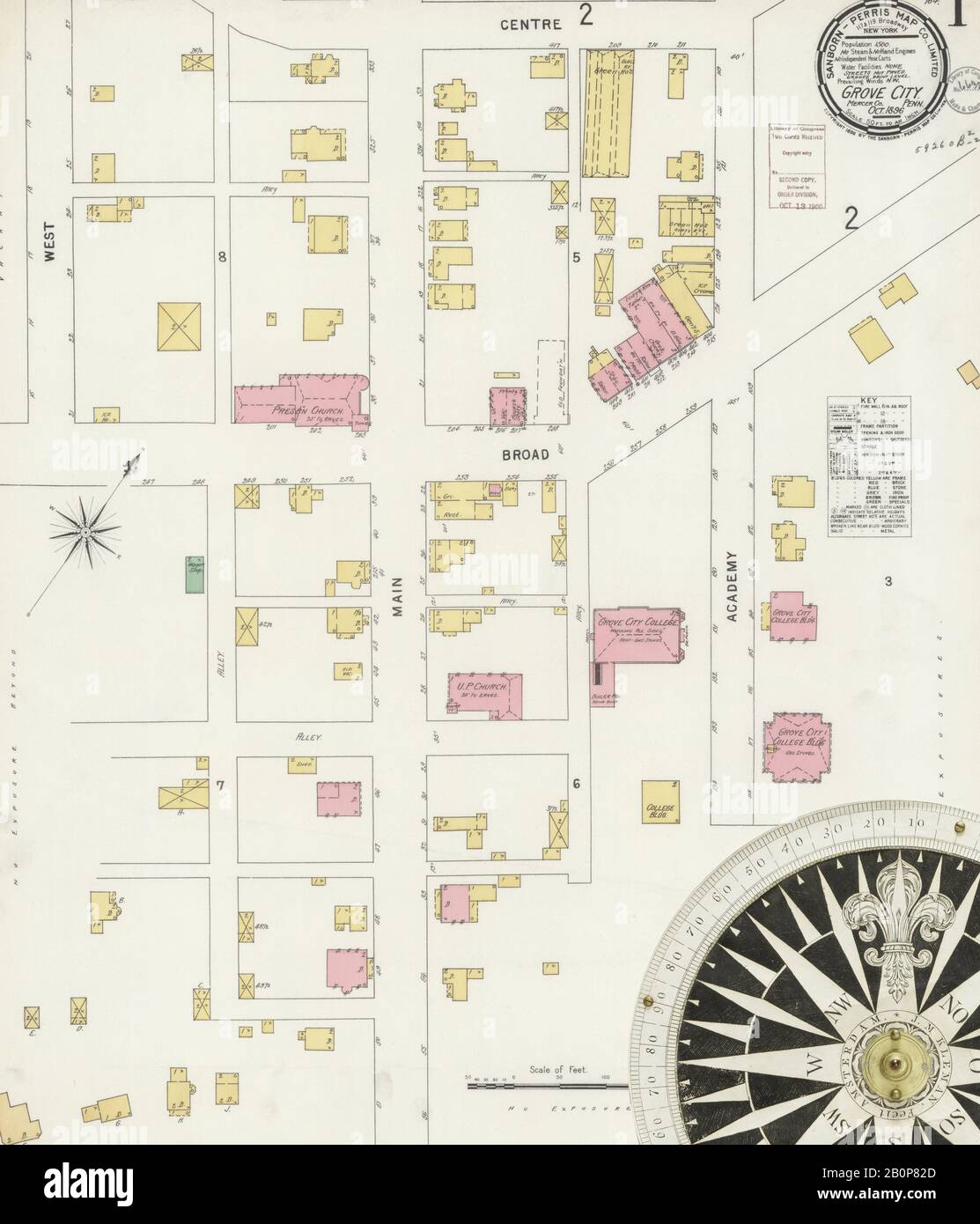 Image 1 of Sanborn Fire Insurance Map from Grove City, Mercer County ...