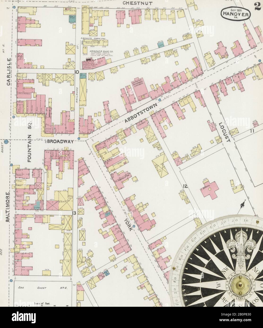 Hanover pennsylvania map hi-res stock photography and images - Alamy