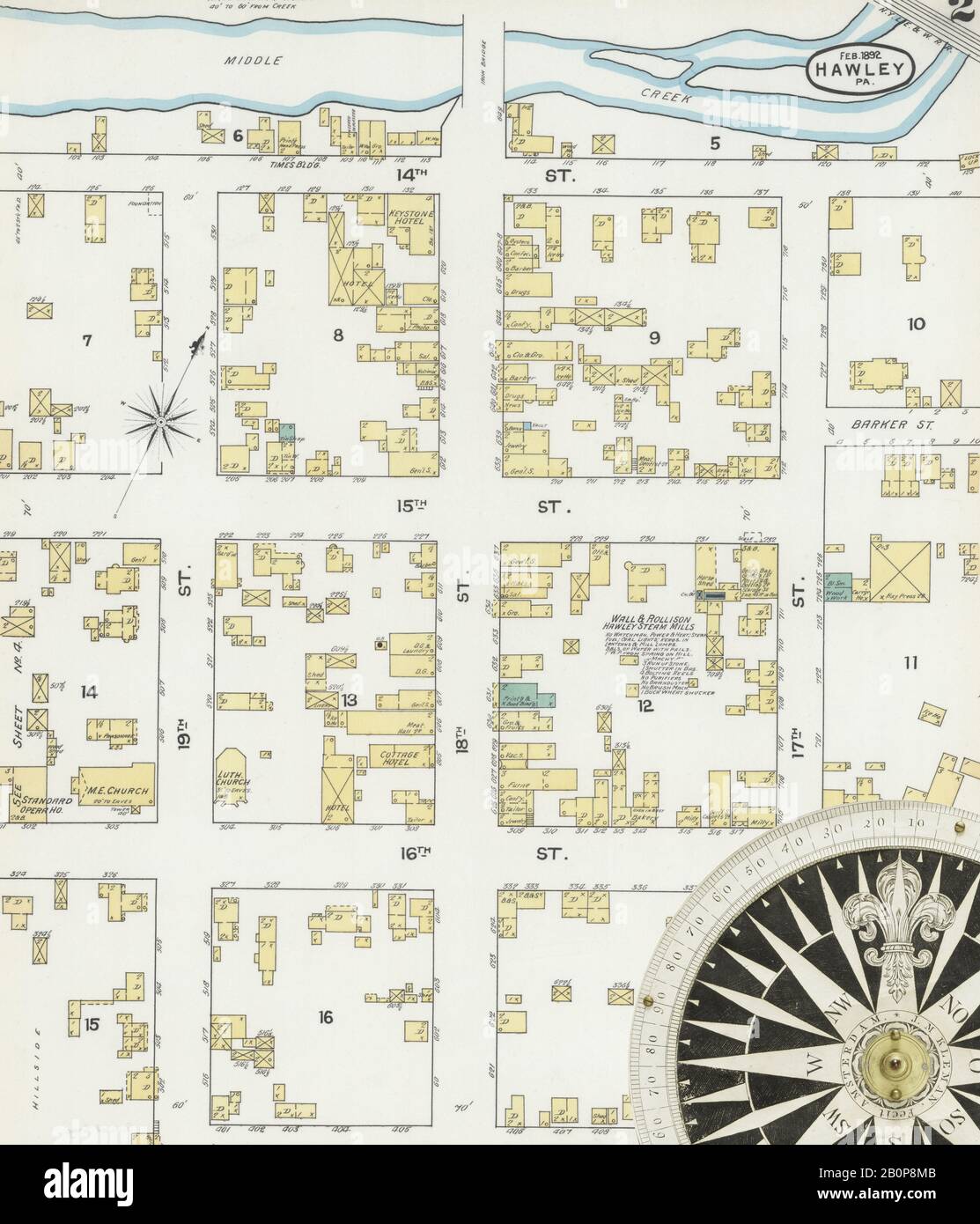 Map of hawley hi-res stock photography and images - Alamy