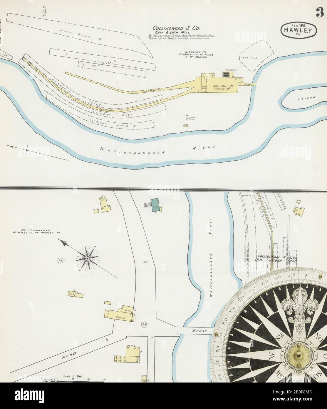 Map of hawley hi-res stock photography and images - Alamy