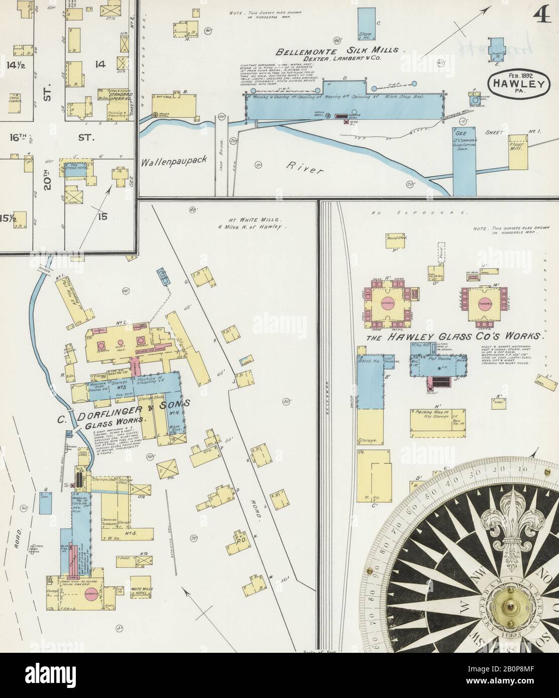 Map of hawley hi-res stock photography and images - Alamy