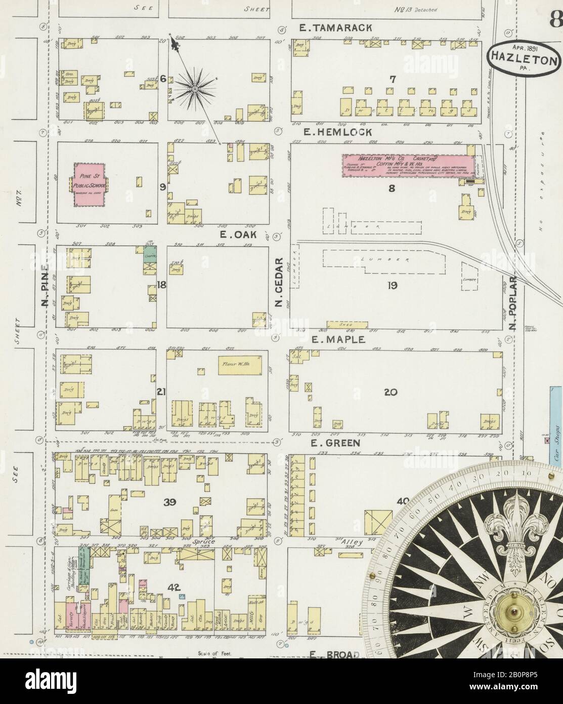 Map of hazleton hi-res stock photography and images - Alamy