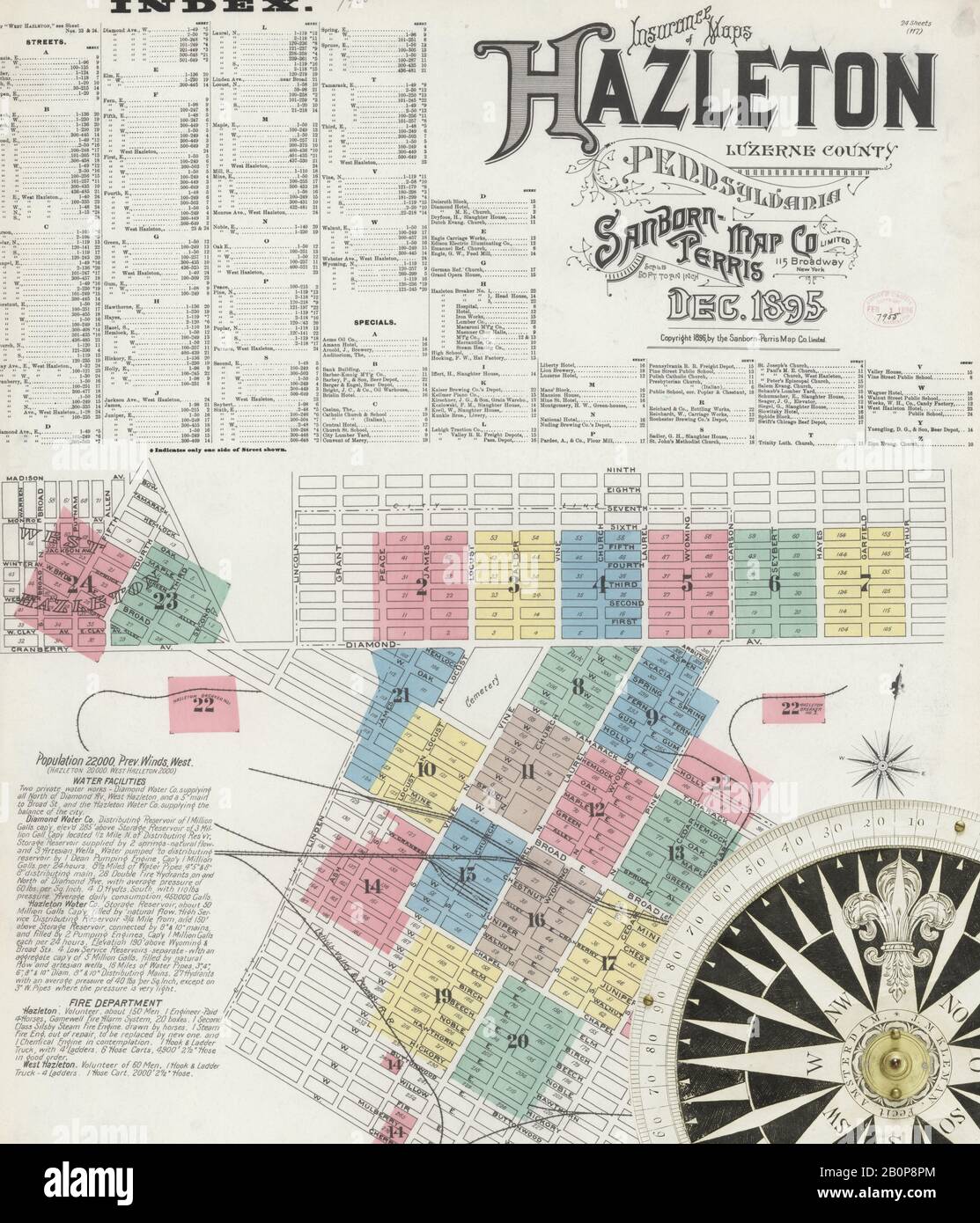 Map of hazleton hi-res stock photography and images - Alamy