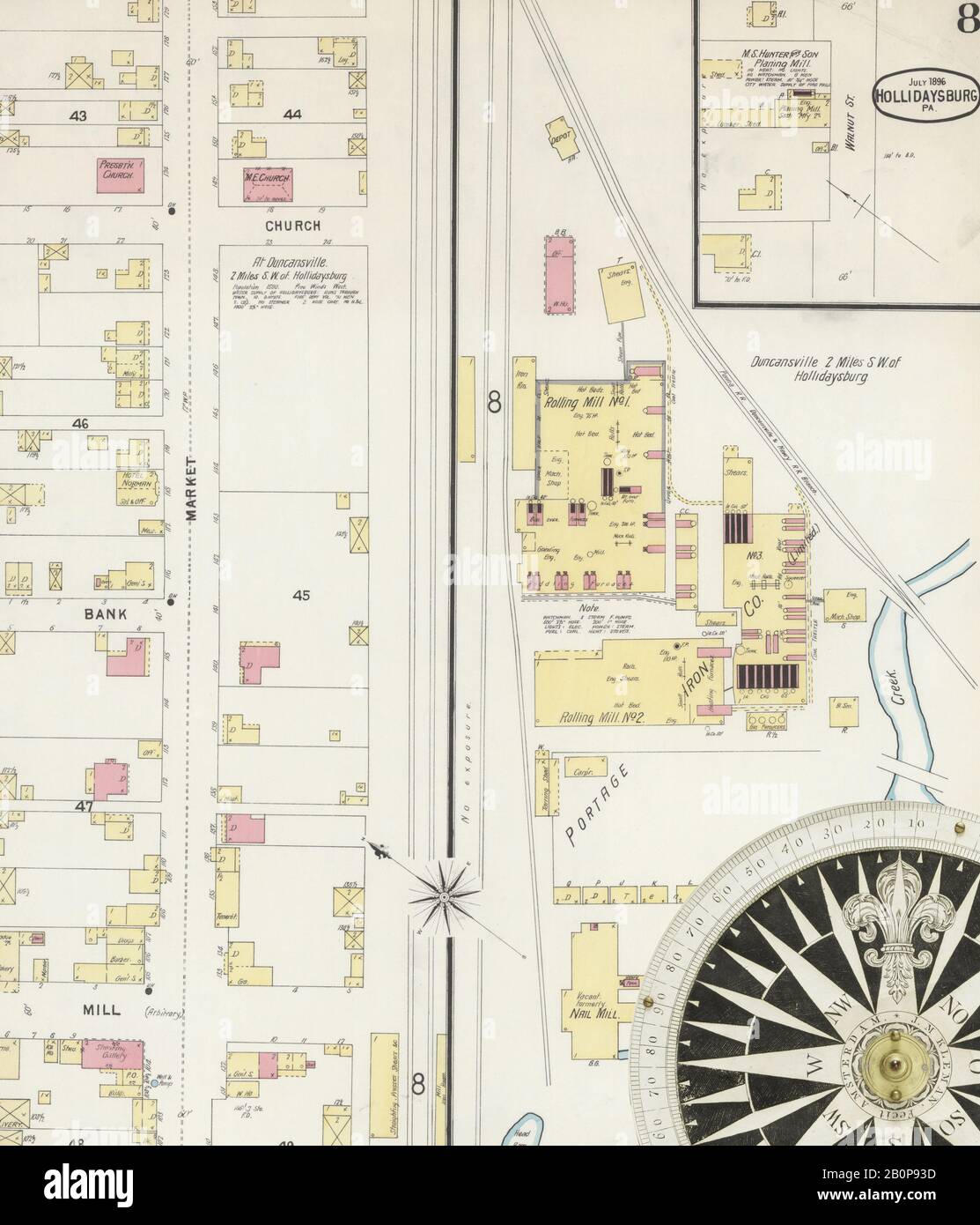 Hollidaysburg map hi-res stock photography and images - Alamy