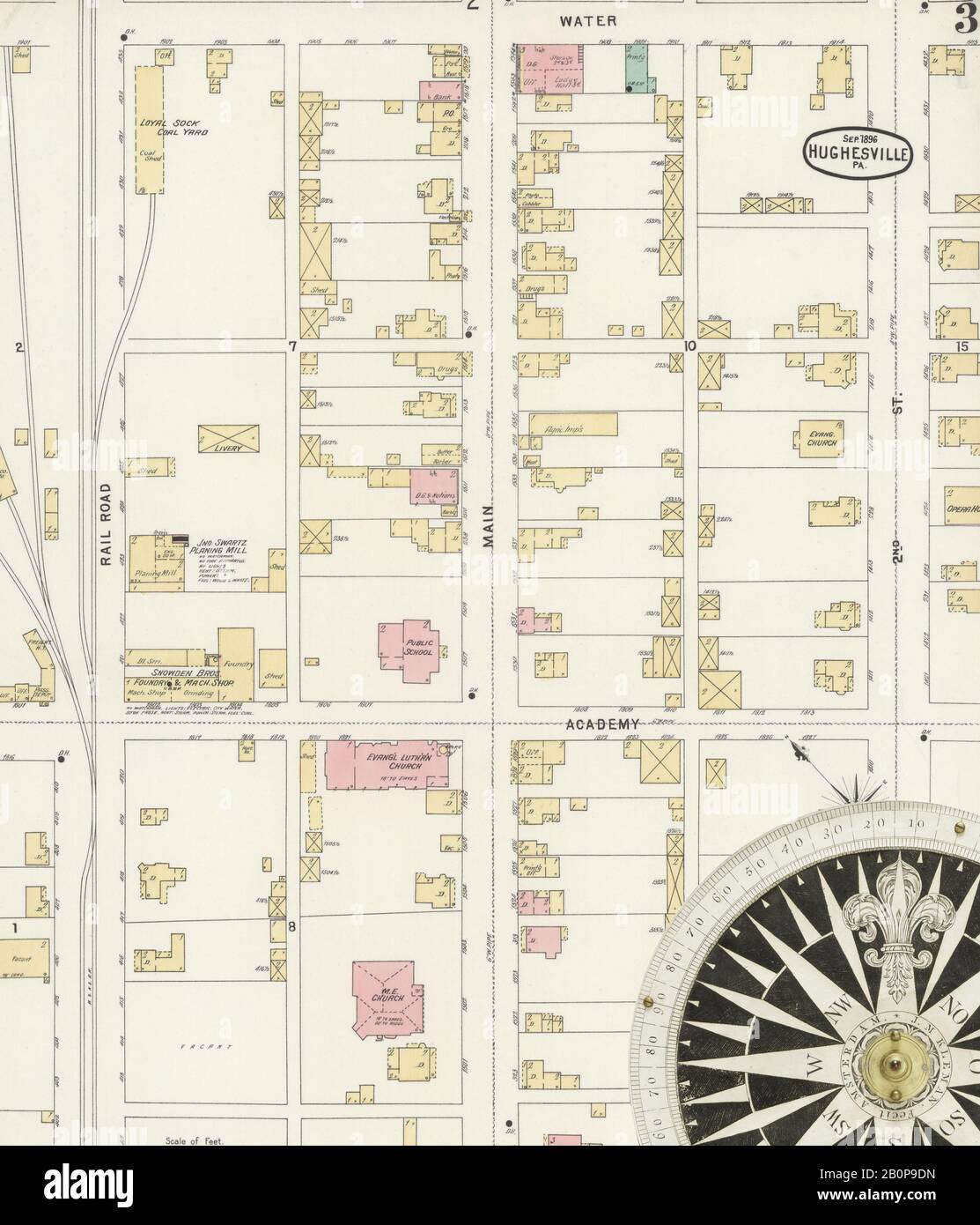 Hughesville map hi-res stock photography and images - Alamy