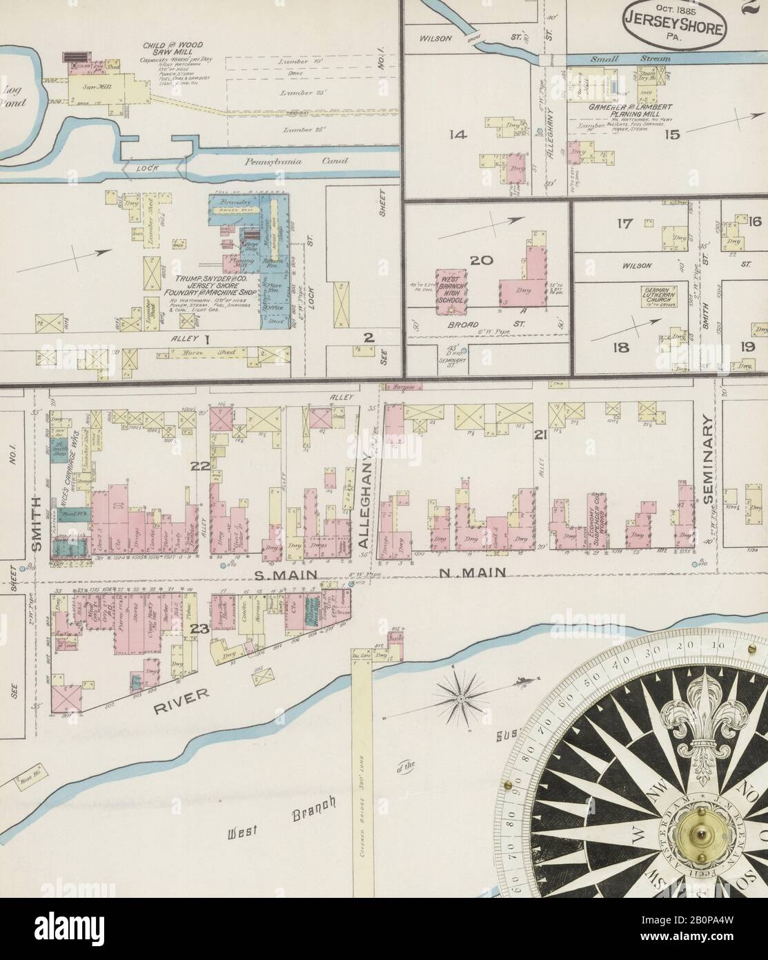 Jersey shore pennsylvania map hi-res stock photography and images - Alamy