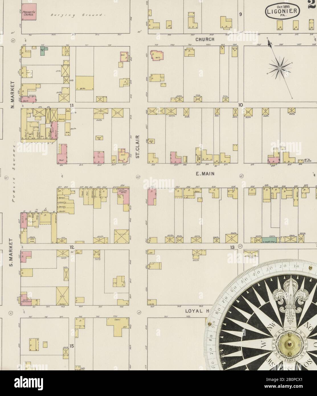 Map of ligonier hi-res stock photography and images - Alamy