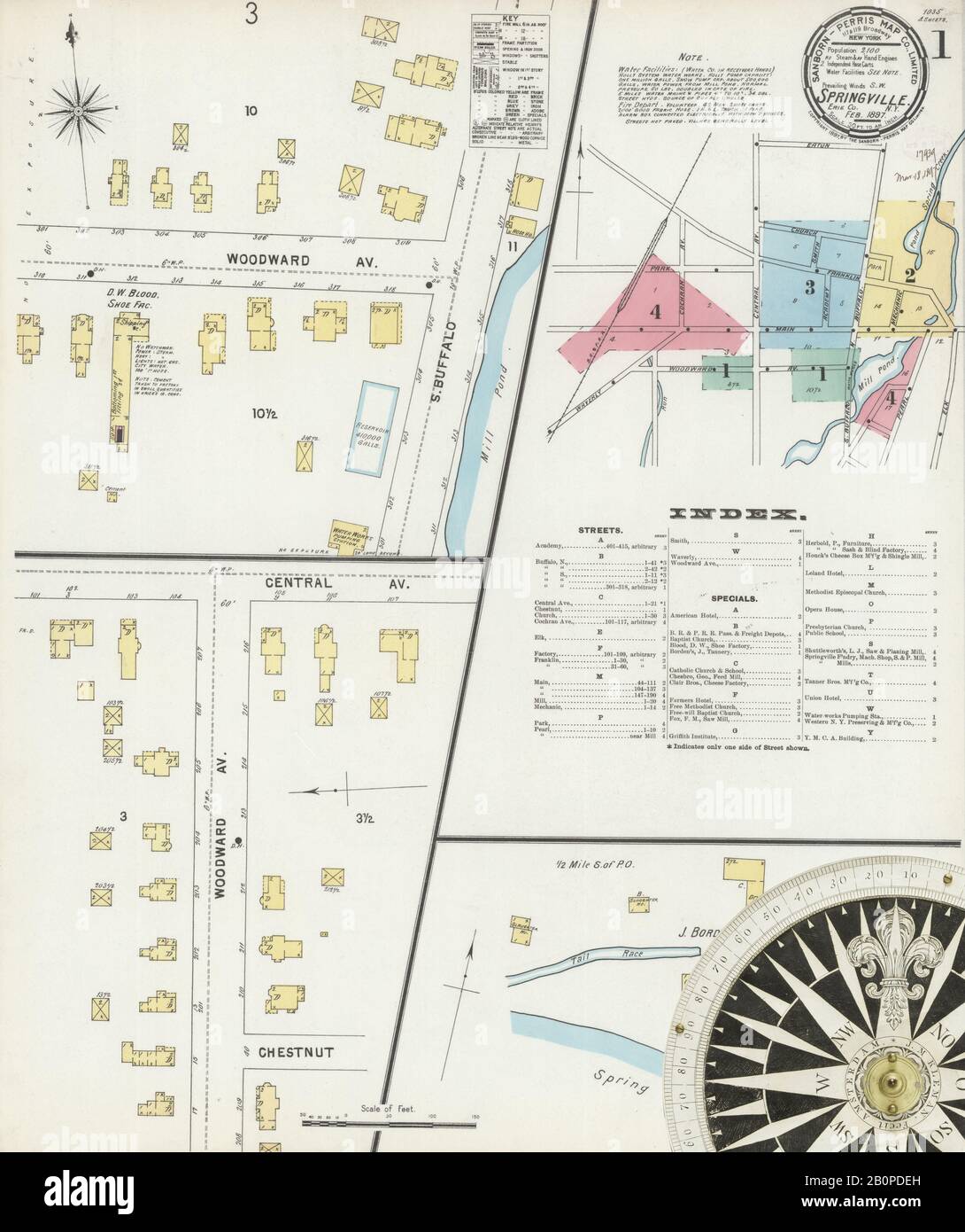 Map of springville new york hi-res stock photography and images - Alamy