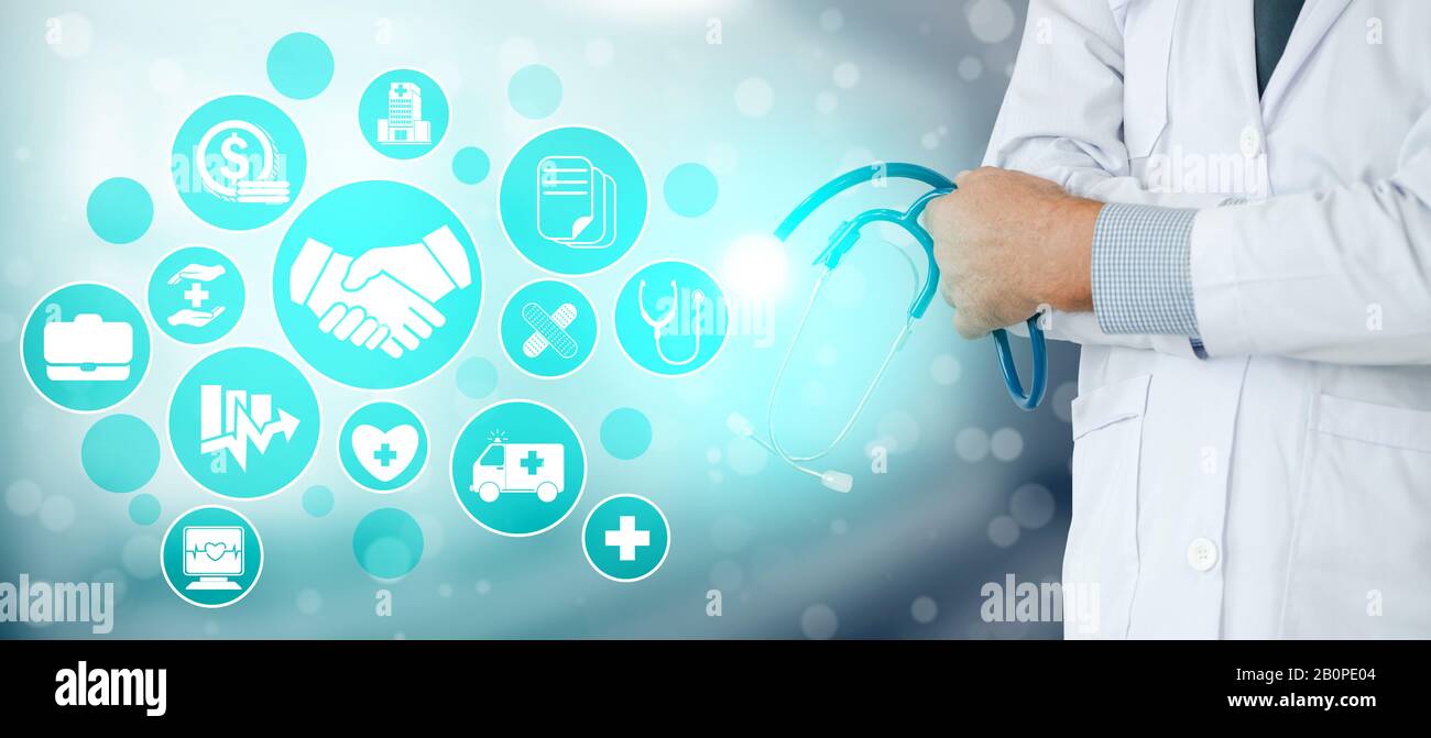 Health Insurance Concept Doctor In Hospital With Health Insurance