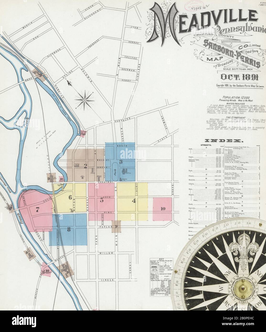 Map of meadville hi-res stock photography and images - Alamy
