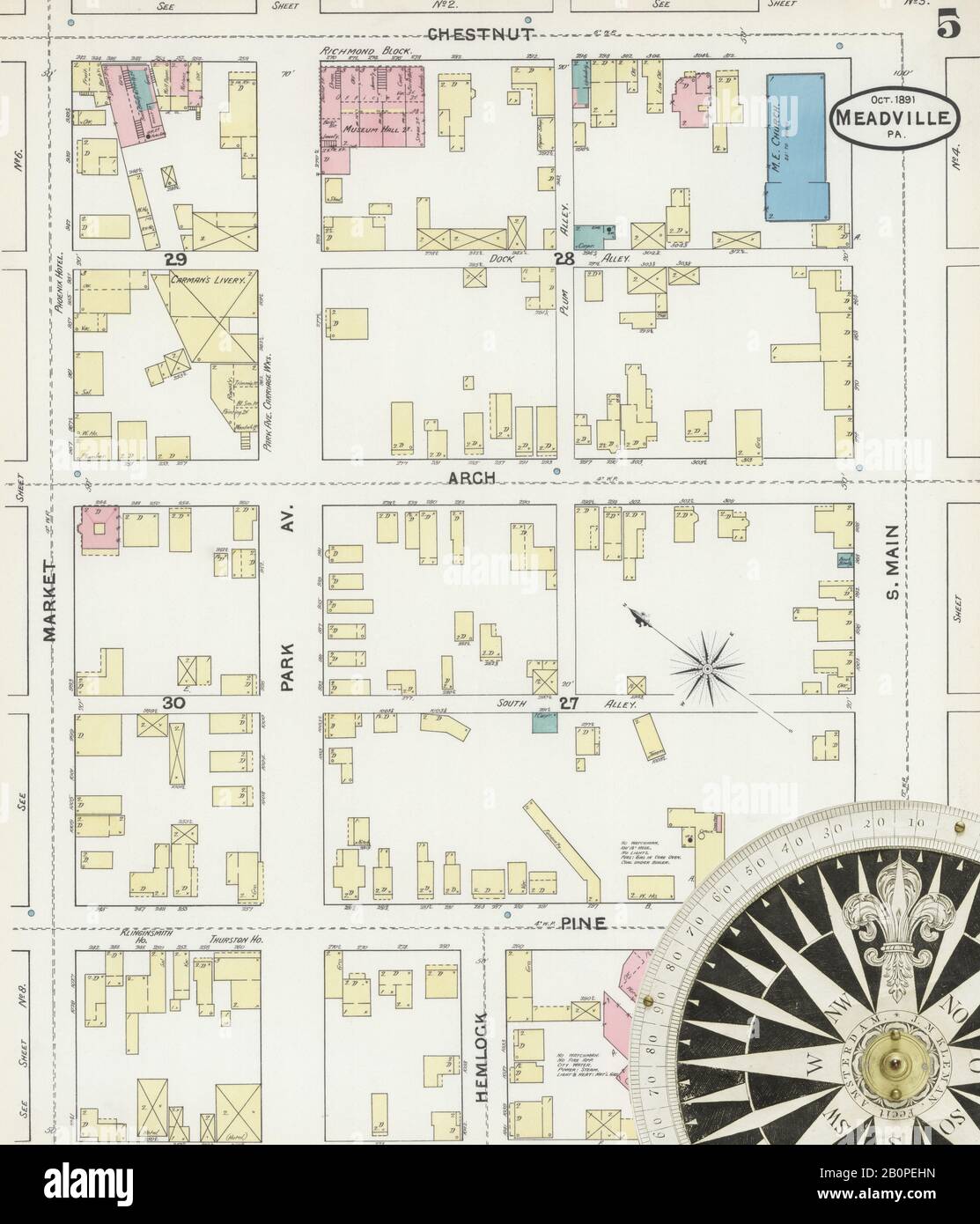 Map of meadville hi-res stock photography and images - Alamy