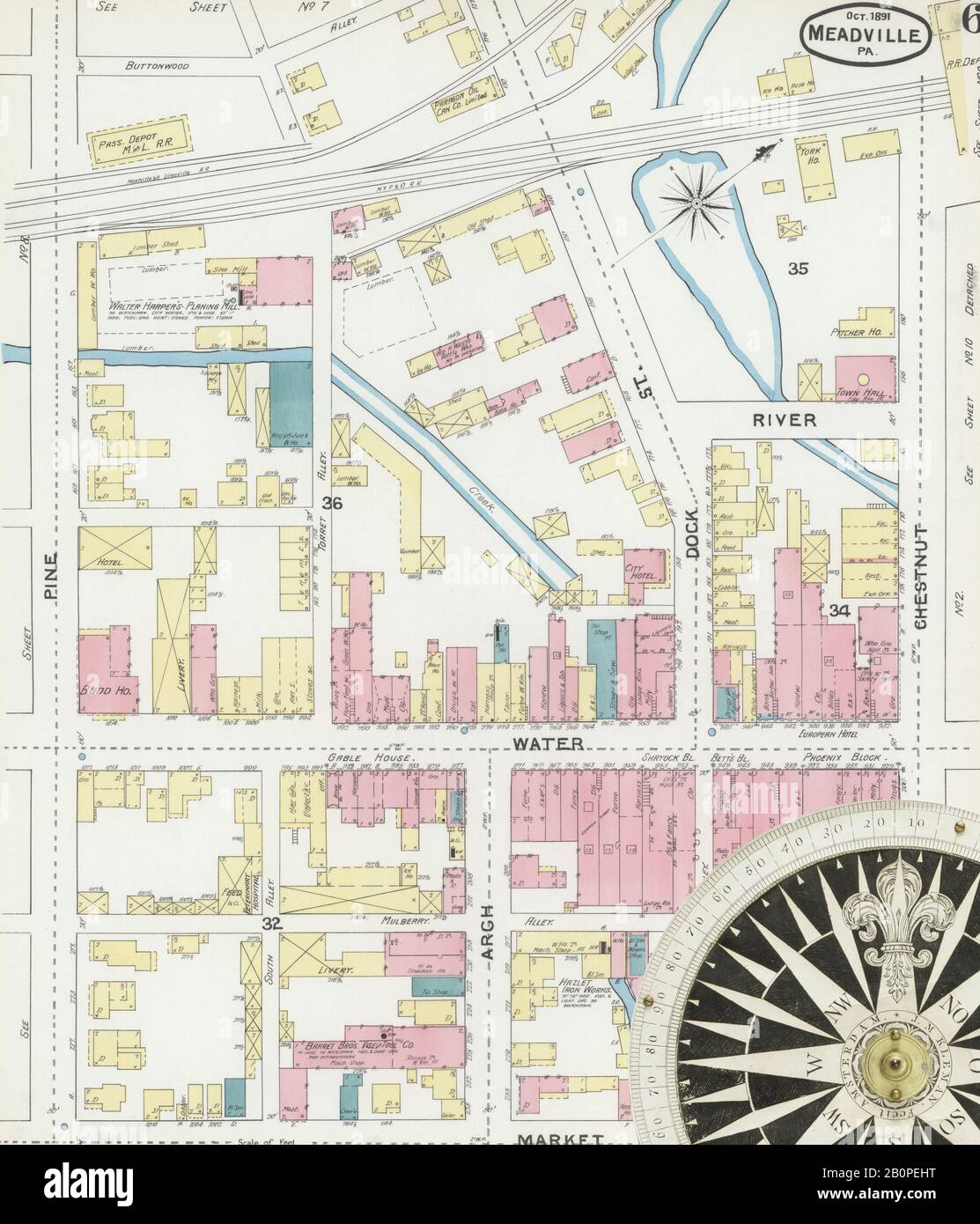 Map of meadville hi-res stock photography and images - Alamy