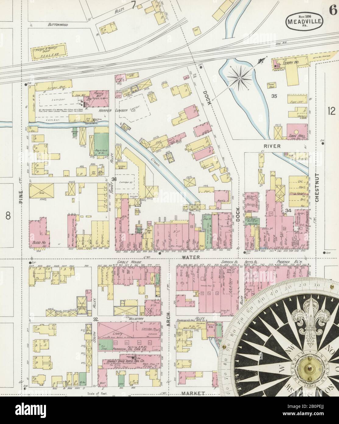 Map of meadville hi-res stock photography and images - Alamy