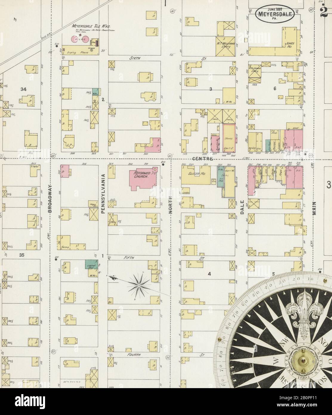 Map of meyersdale hi-res stock photography and images - Alamy