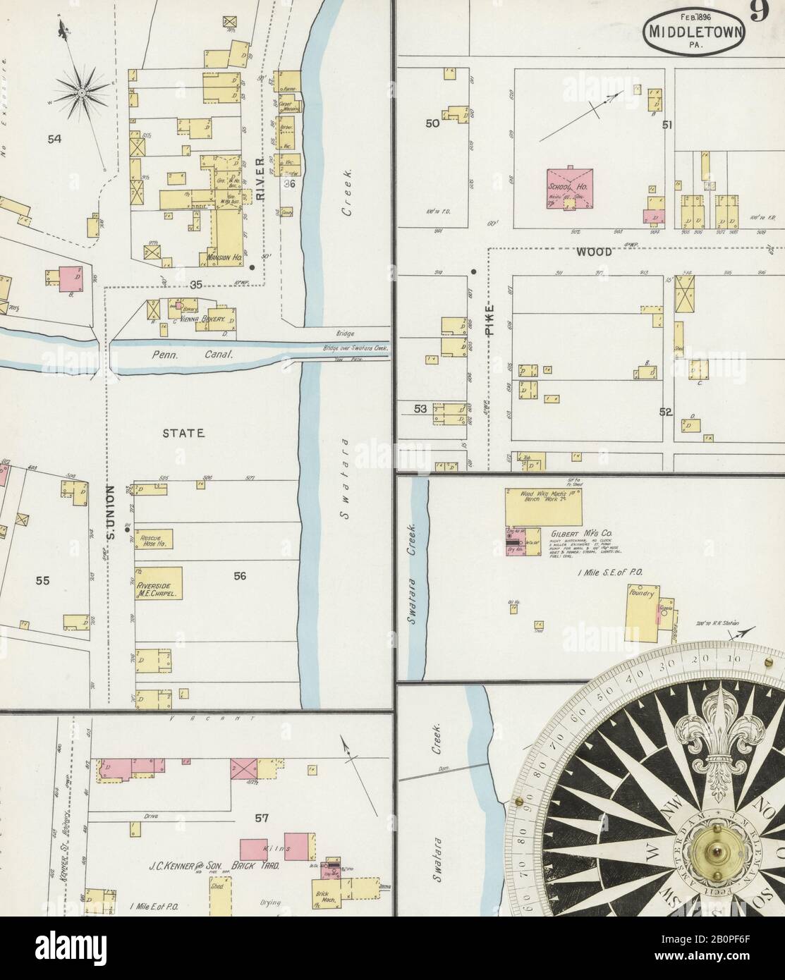 Middletown pennsylvania map hi-res stock photography and images - Alamy