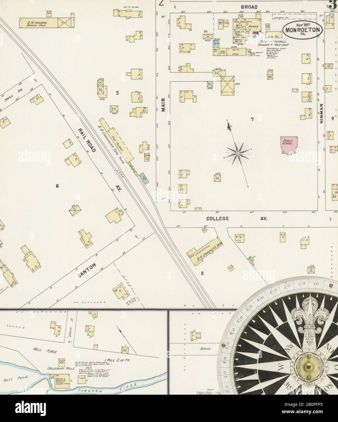 Image 3 of Sanborn Fire Insurance Map from Monroeton, Bradford County ...