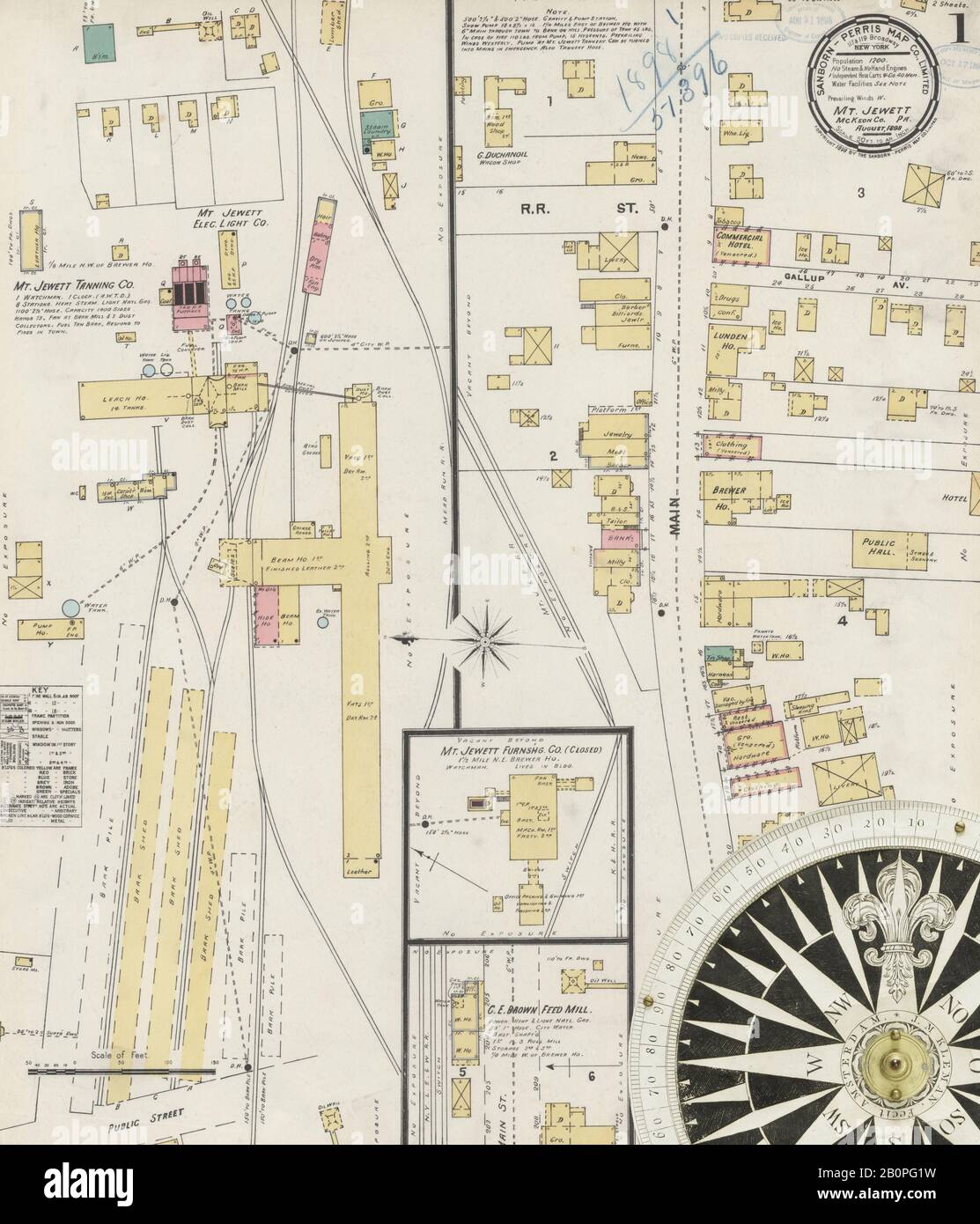 Map of mount jewett hi-res stock photography and images - Alamy