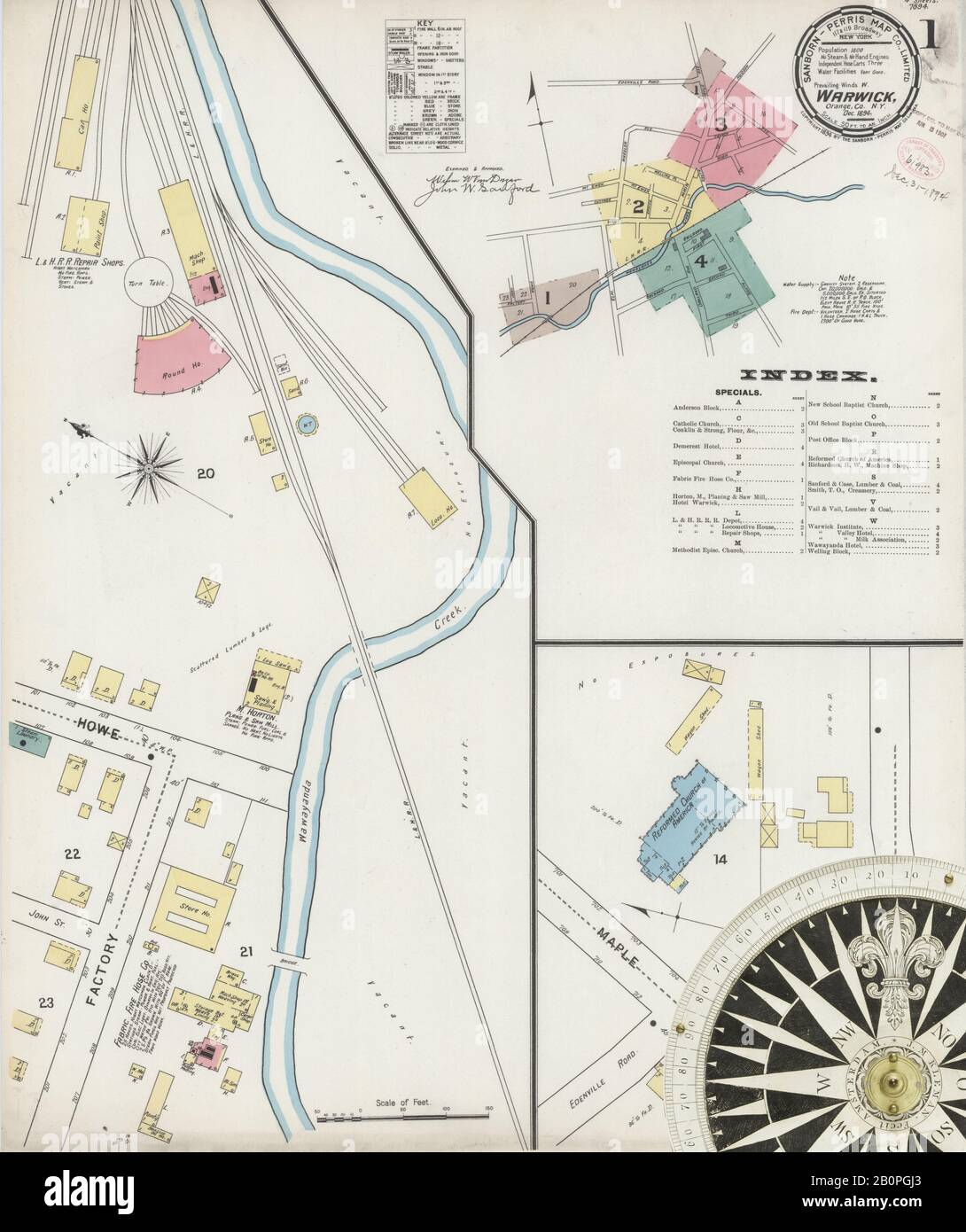 Map of warwick hi-res stock photography and images - Alamy
