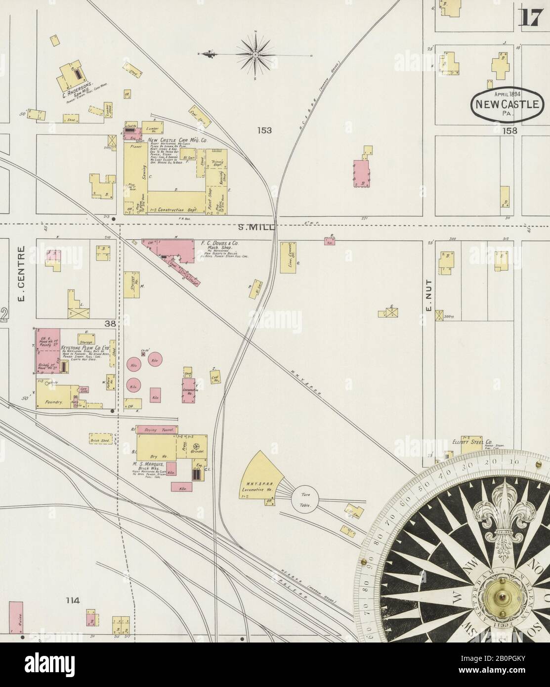 New castle pennsylvania map High Resolution Stock Photography and ...