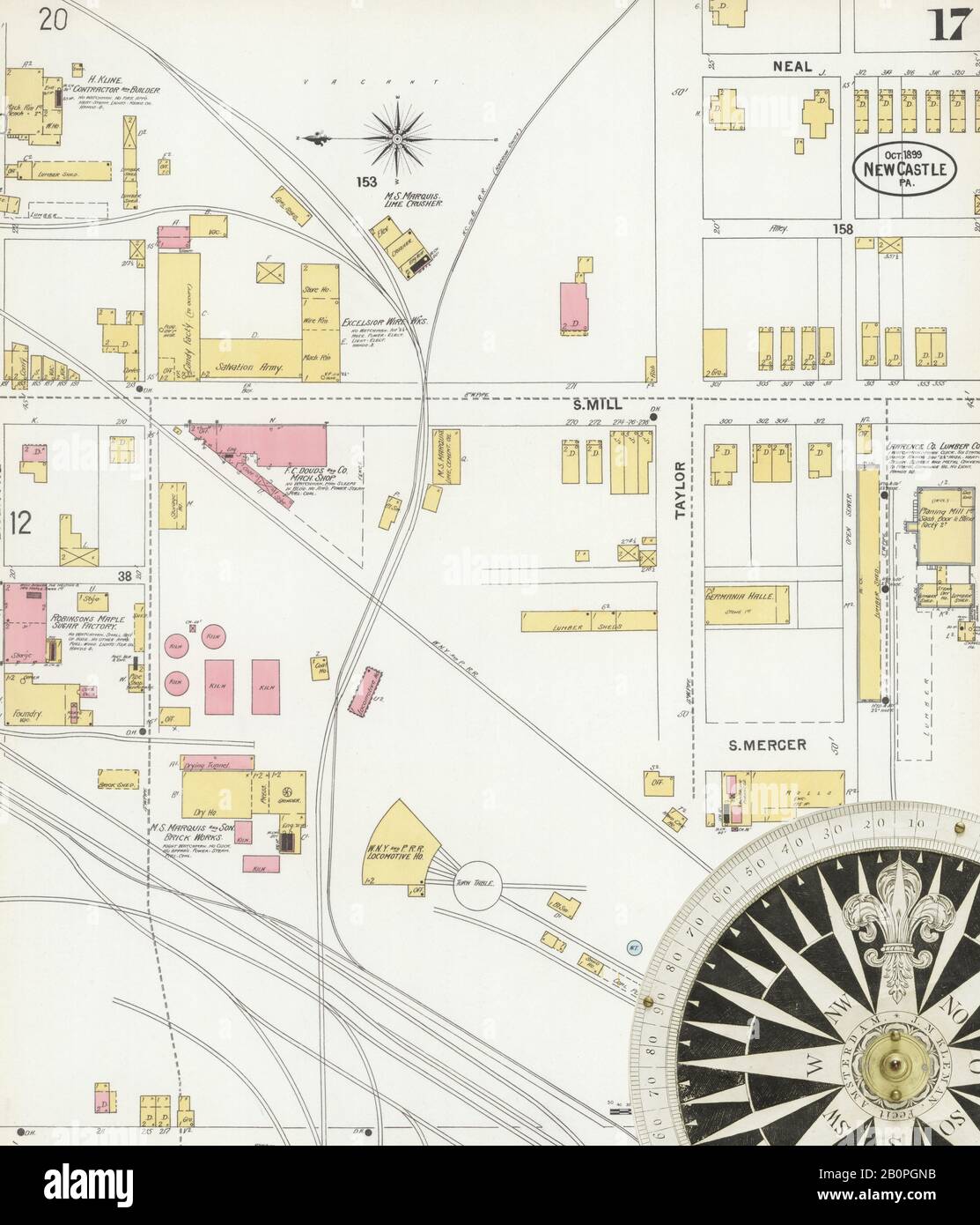 New castle pennsylvania map High Resolution Stock Photography and ...