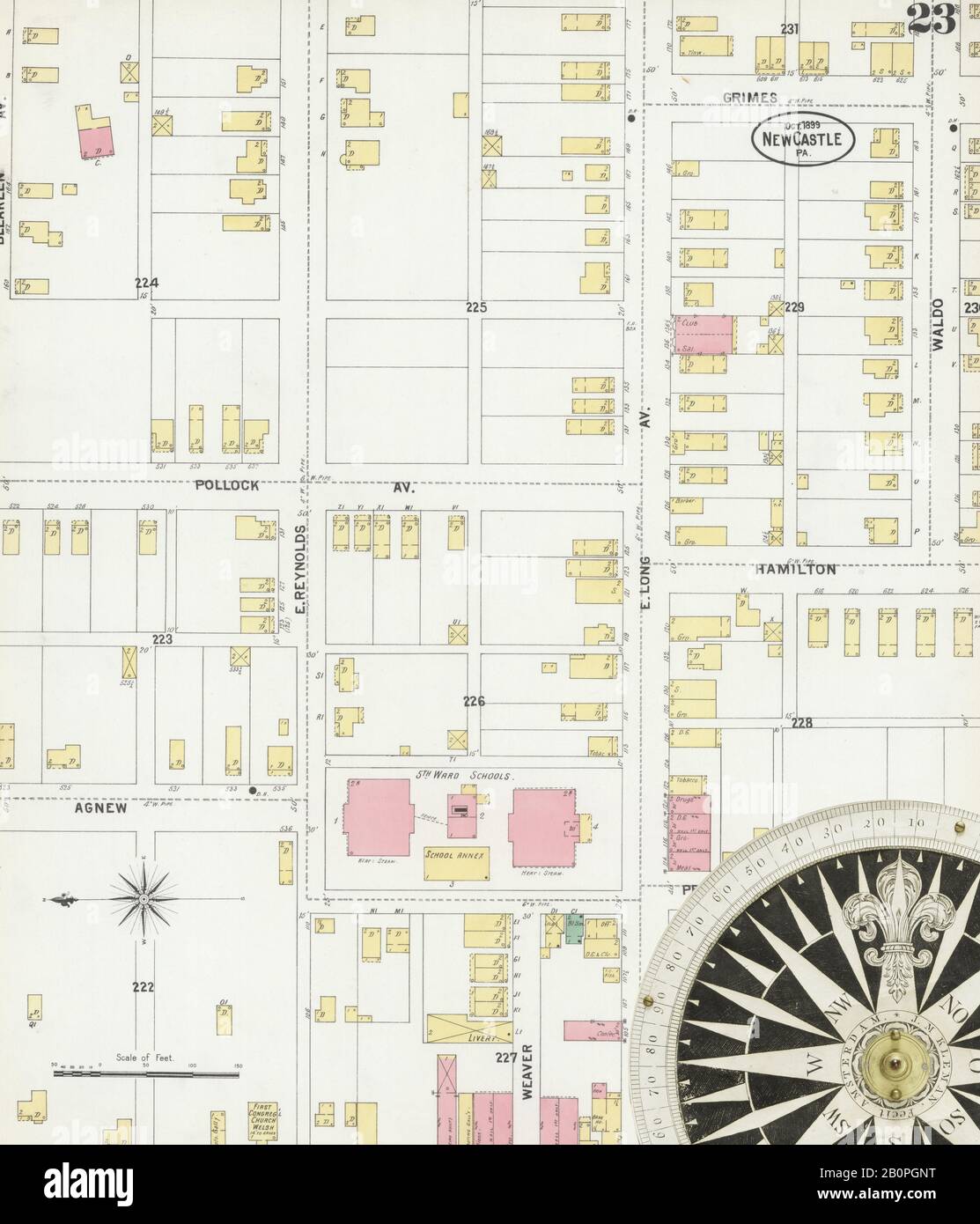 Map of new castle hi-res stock photography and images - Alamy