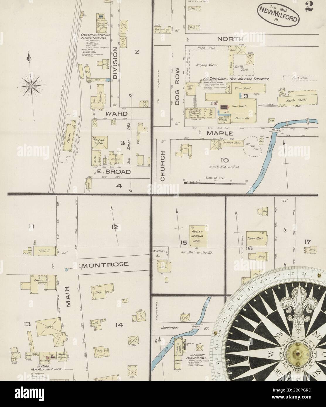 New milford pennsylvania map hi-res stock photography and images - Alamy