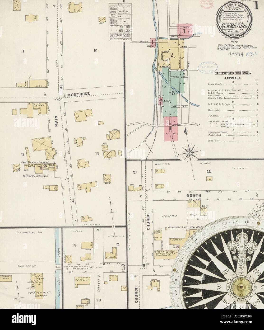 New milford pennsylvania map hi-res stock photography and images - Alamy