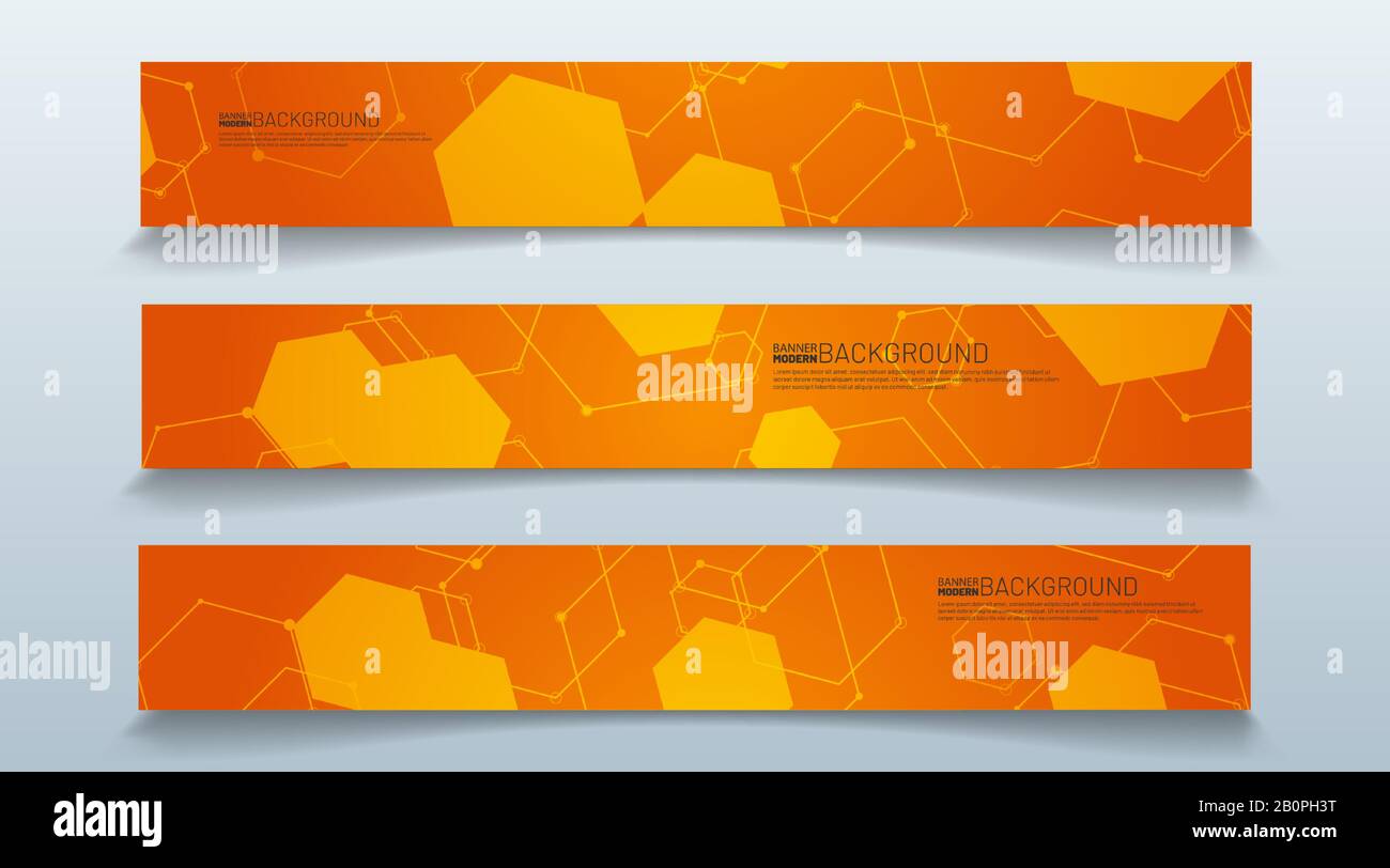 set rectangular banner background. modern abstract vector design Stock ...