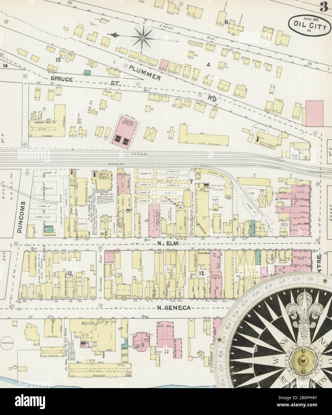 Map of oil city hi-res stock photography and images - Alamy