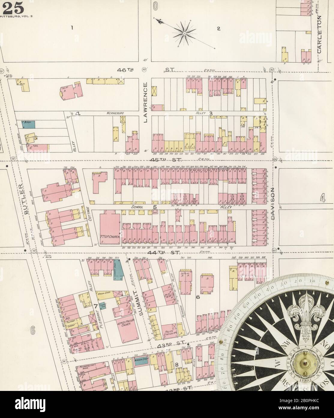 Old map of pittsburgh hi-res stock photography and images - Alamy