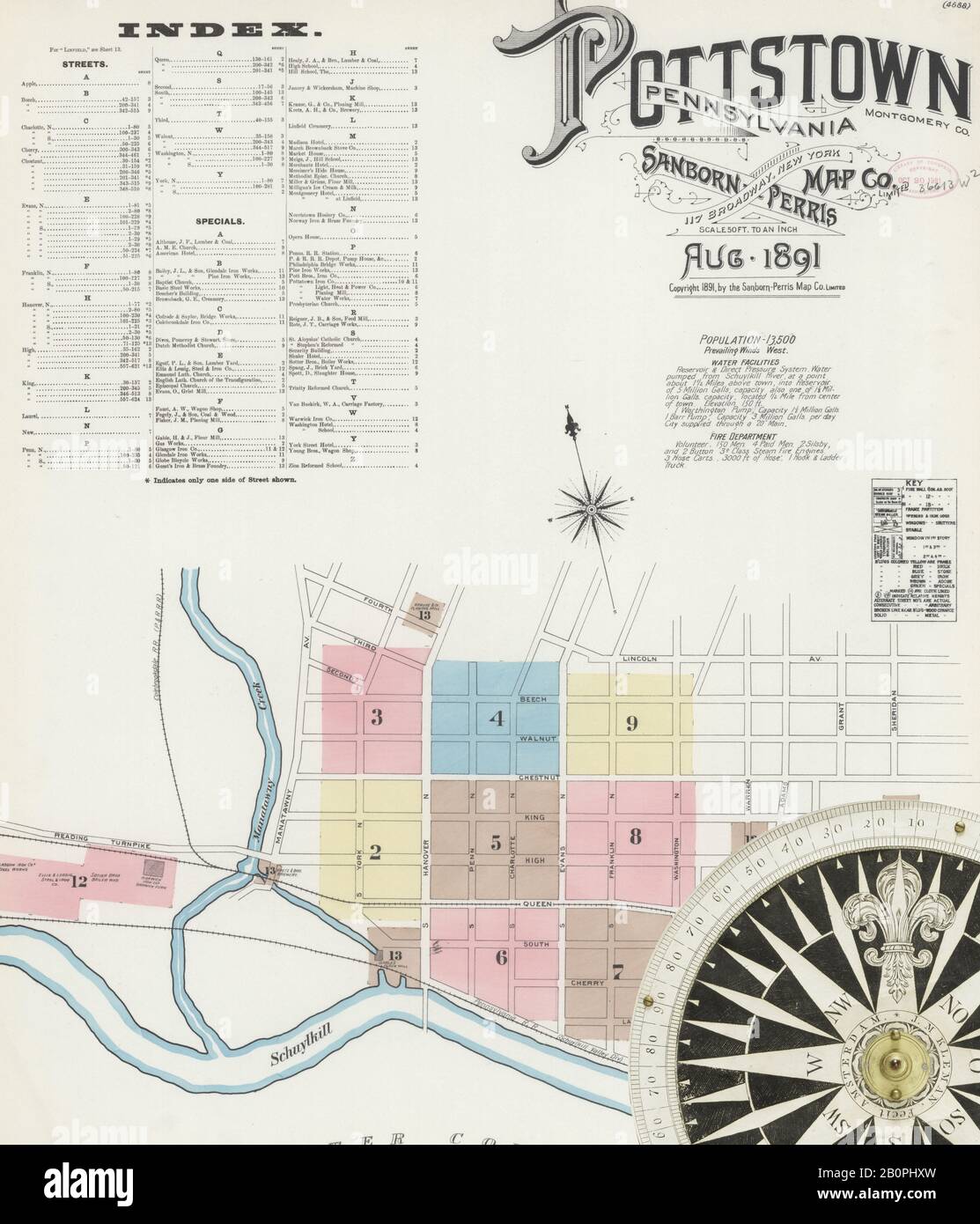 Pottstown map hi-res stock photography and images - Alamy